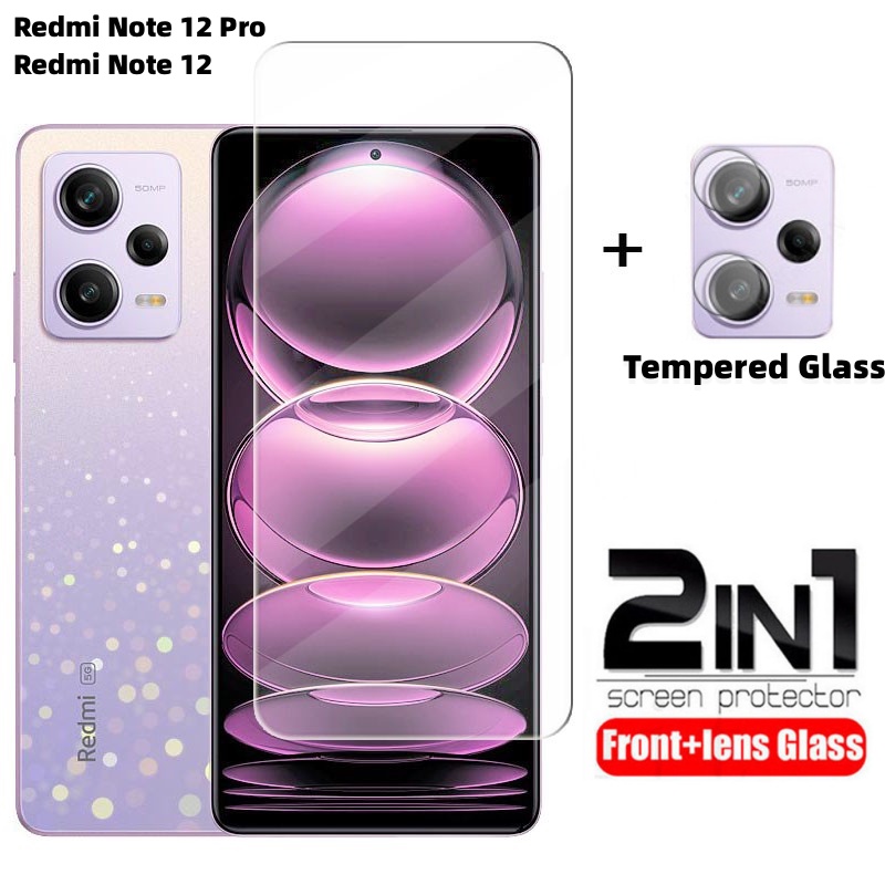Miếng Dán Cường Lực Bảo Vệ Camera Sau 2 Trong 1 Cho Xiaomi Redmi Note 13 12 Pro Plus 12Pro 13Pro ...