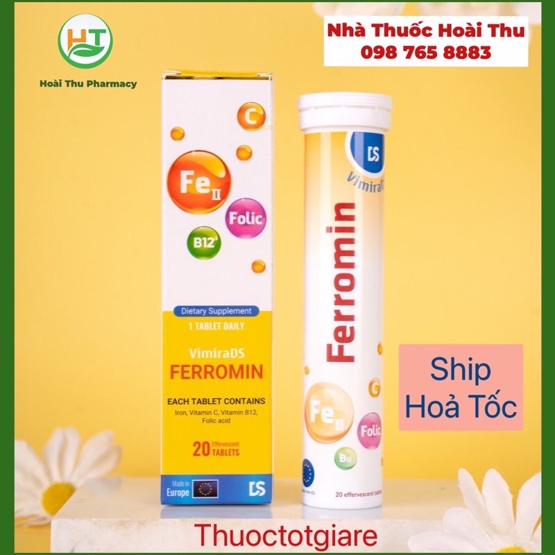 Viên Sắt sủi VimiraDS Ferromin - Hỗ trợ thiếu máu do thiếu sắt,không ...