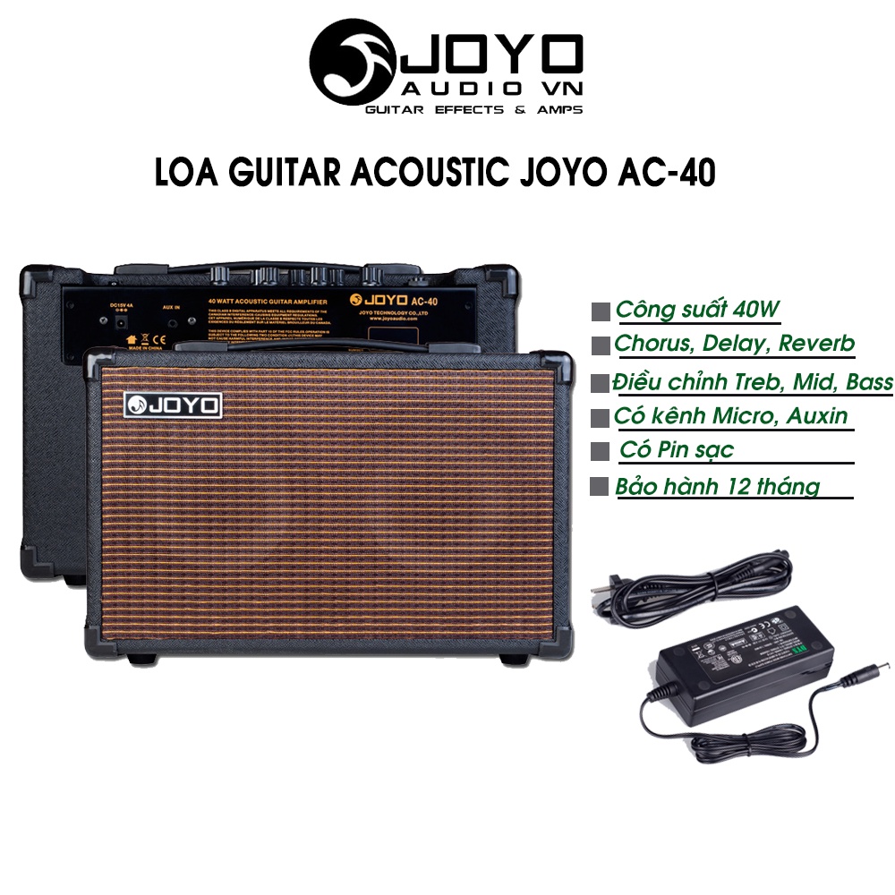 Joyo AC-40 - Loa Amplifier Guitar Acoustic Công Suất 40W ( Có Pin ) | Shopee Việt Nam