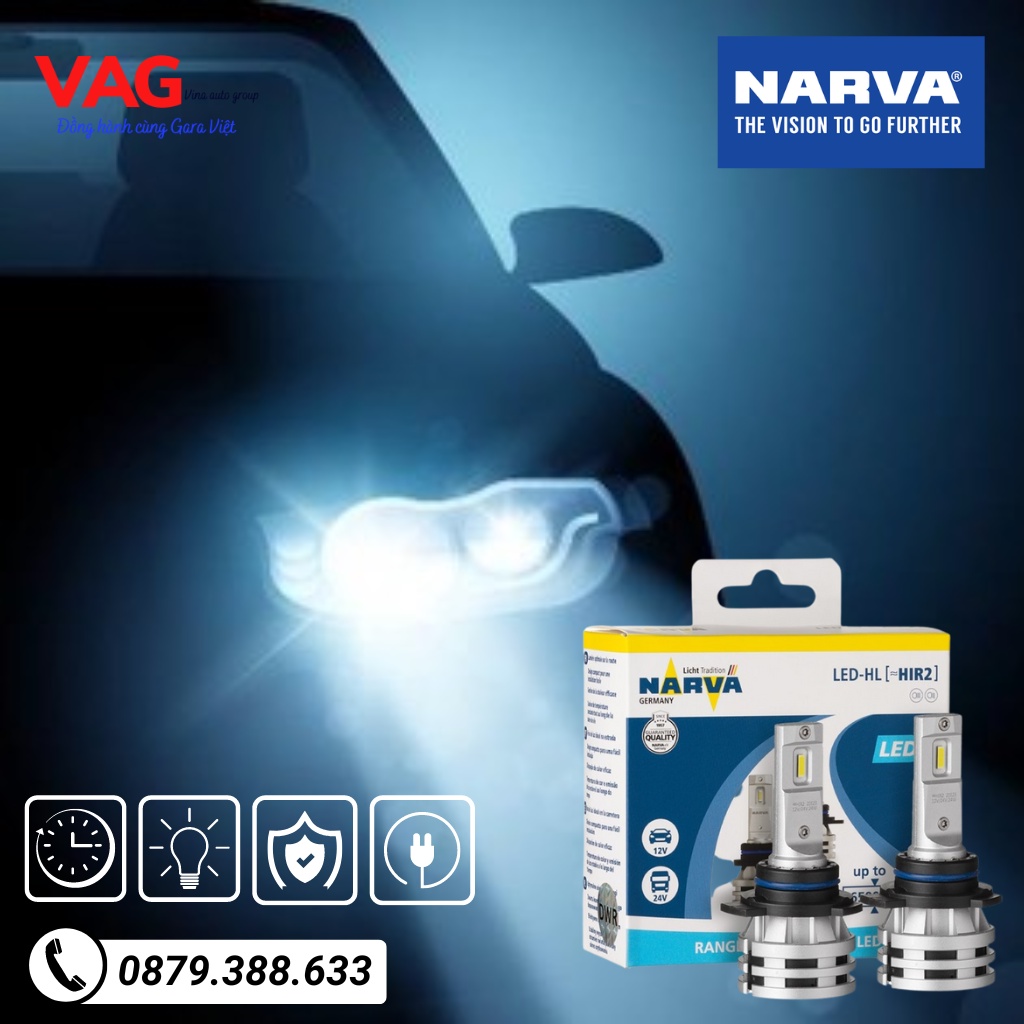 [Chính hãng] Bóng đèn led HIR2 12V-24V 6500K - Narva Range Performance ...