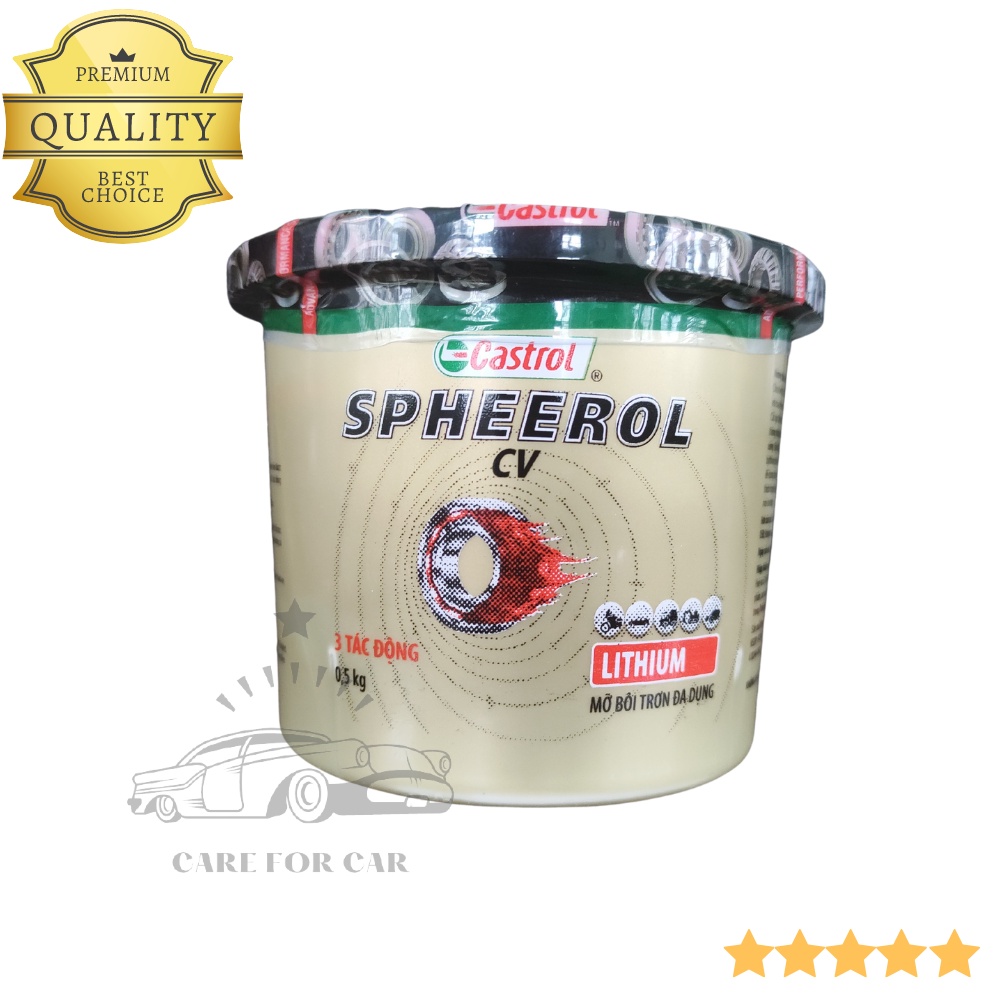 Mỡ bò, Mỡ bôi trơn Castrol Spheerol CV - hộp 0,5 Kg - kháng nước, bền ô ...
