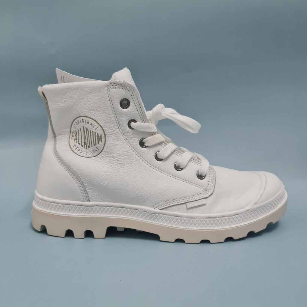 [ Chính hãng ] Giày sneaker Palladium da thuộc trắng cổ cao | Shopee ...