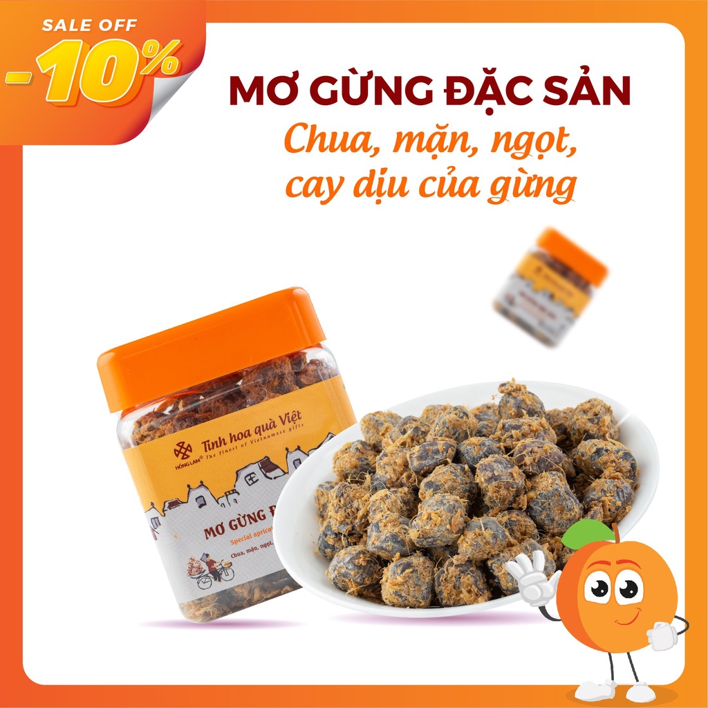 Ô mai mơ gừng đặc sản - Hồng Lam 11 hàng đường - hộp /gói 200g/300g/500g | Shopee Việt Nam