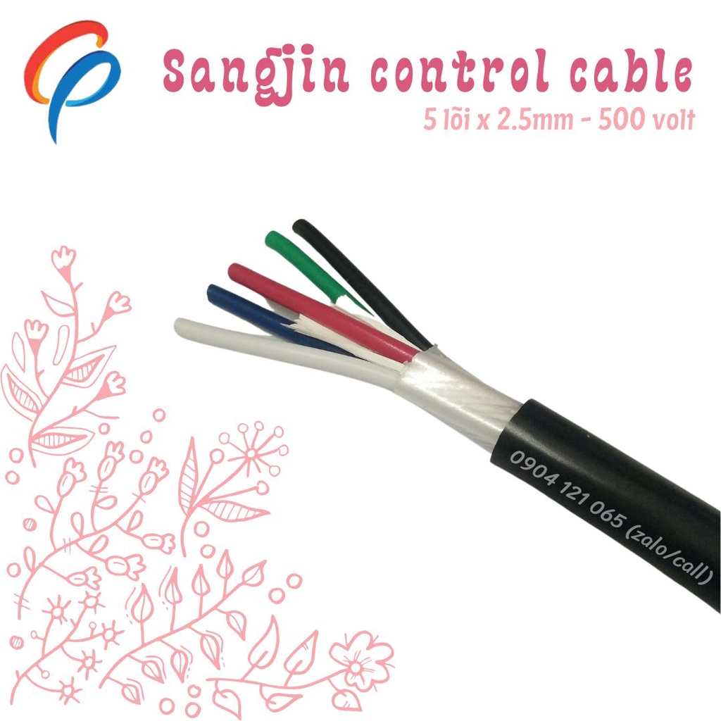 Cáp điều khiển Sangjin 5 lõi không lưới chống nhiễu | Shopee Việt Nam
