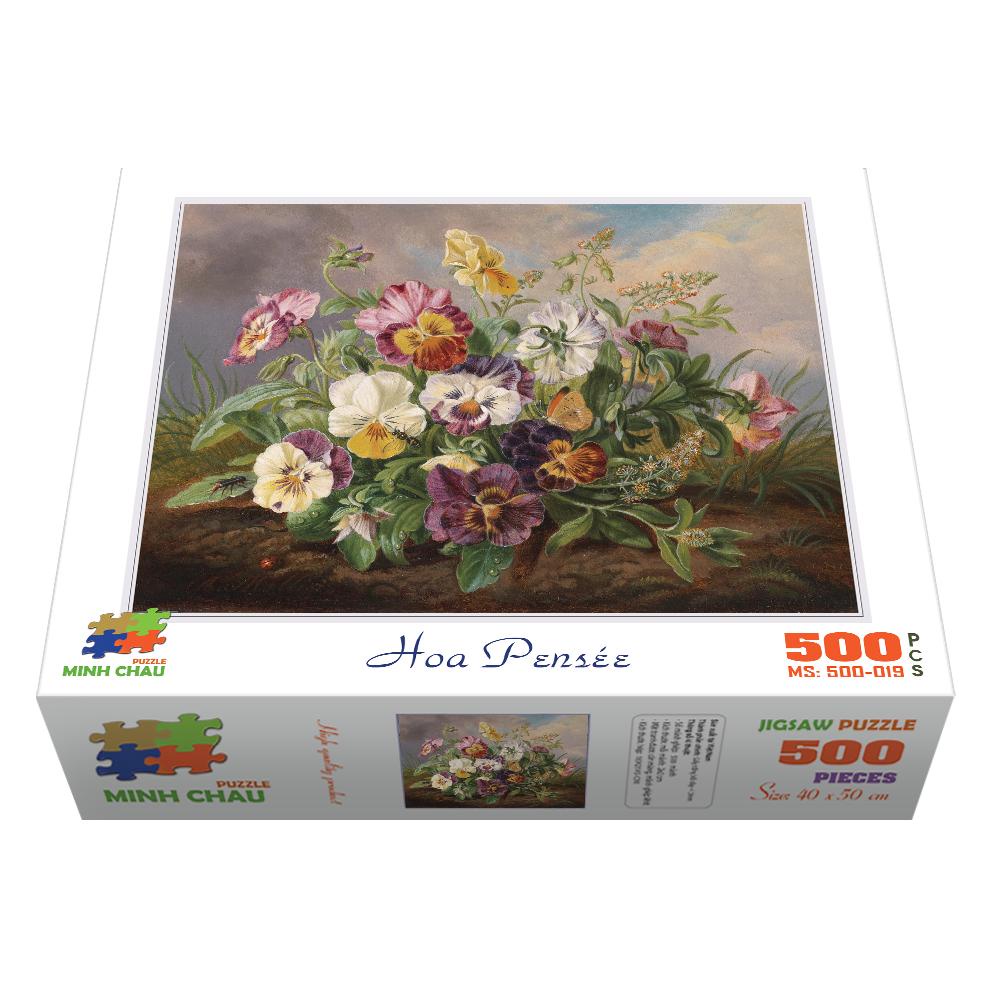 Bộ ghép hình hộp 500 mảnh - Hoa Pensée (40x50cm) | Shopee Việt Nam