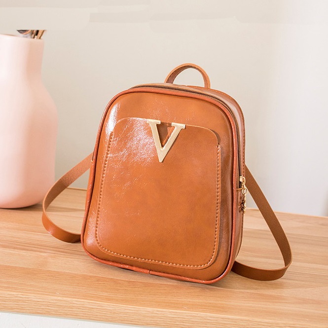 Balo Mini Da Trơn V BL22 Nâu | Shopee Việt Nam
