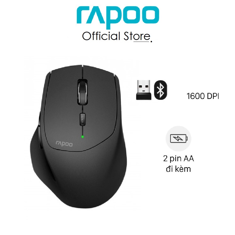 Chuột không dây Bluetooth đa thiết bị Rapoo MT550 - Bluetooth 3.0/4.0 và wiless 2.4 GHz | Shopee ...