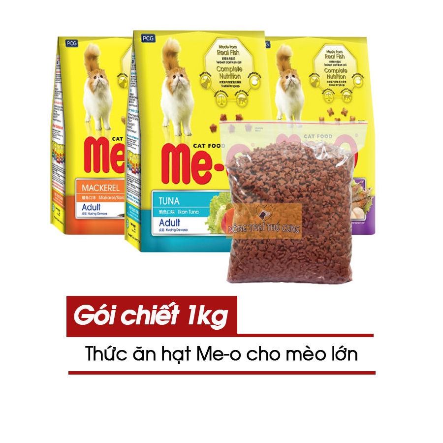 Thức Ăn Mèo Me-O Túi Zip 1KG - Đủ Vị | Shopee Việt Nam