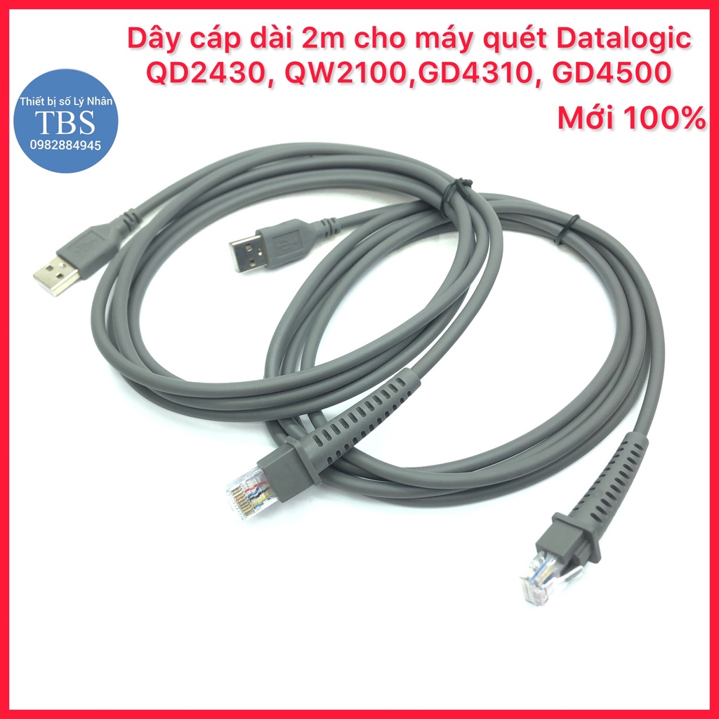 Dây cáp USB máy quét mã vạch Datalogic QW2100 W2120 GD4500 QD2430 ...