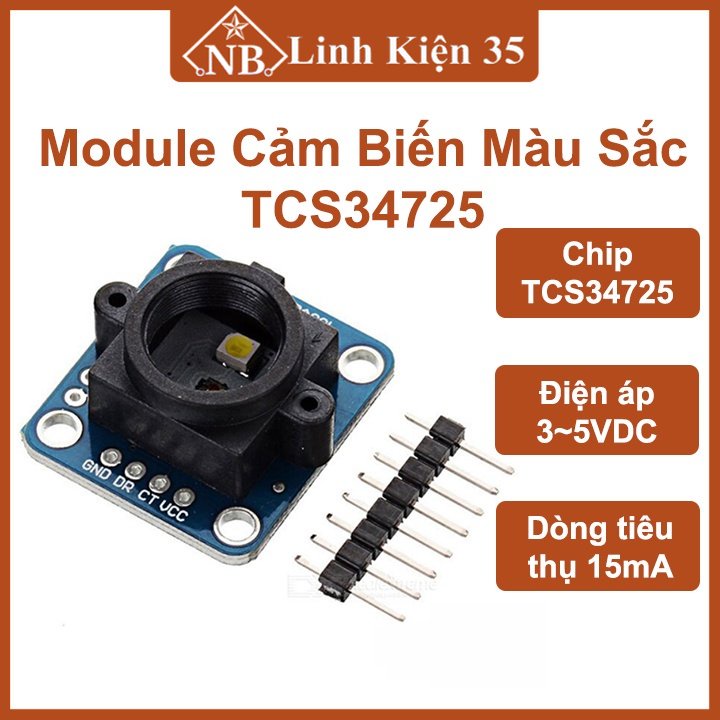 Module cảm biến màu sắc RGB TCS34725 chuẩn giao tiếp I2C và UART ...