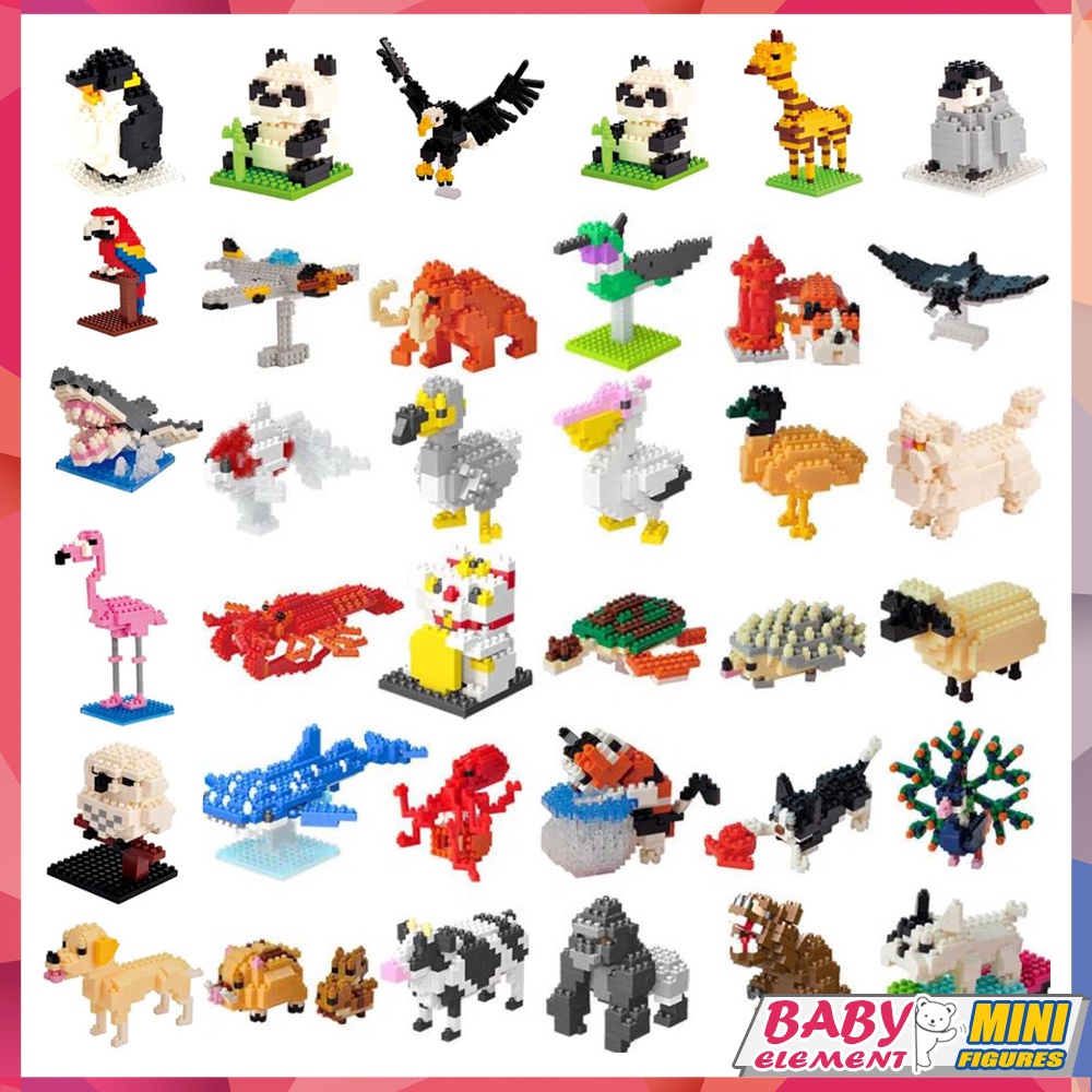 【Tất cả các phong cách】 Nanoblocks Zoo Animal Car Pet Cat Bird Puzzle ...