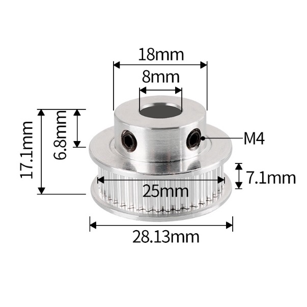 Puly GT2 các loại 16 20 30 36 40 60 răng - Lỗ 5mm và 8mm | Shopee Việt Nam