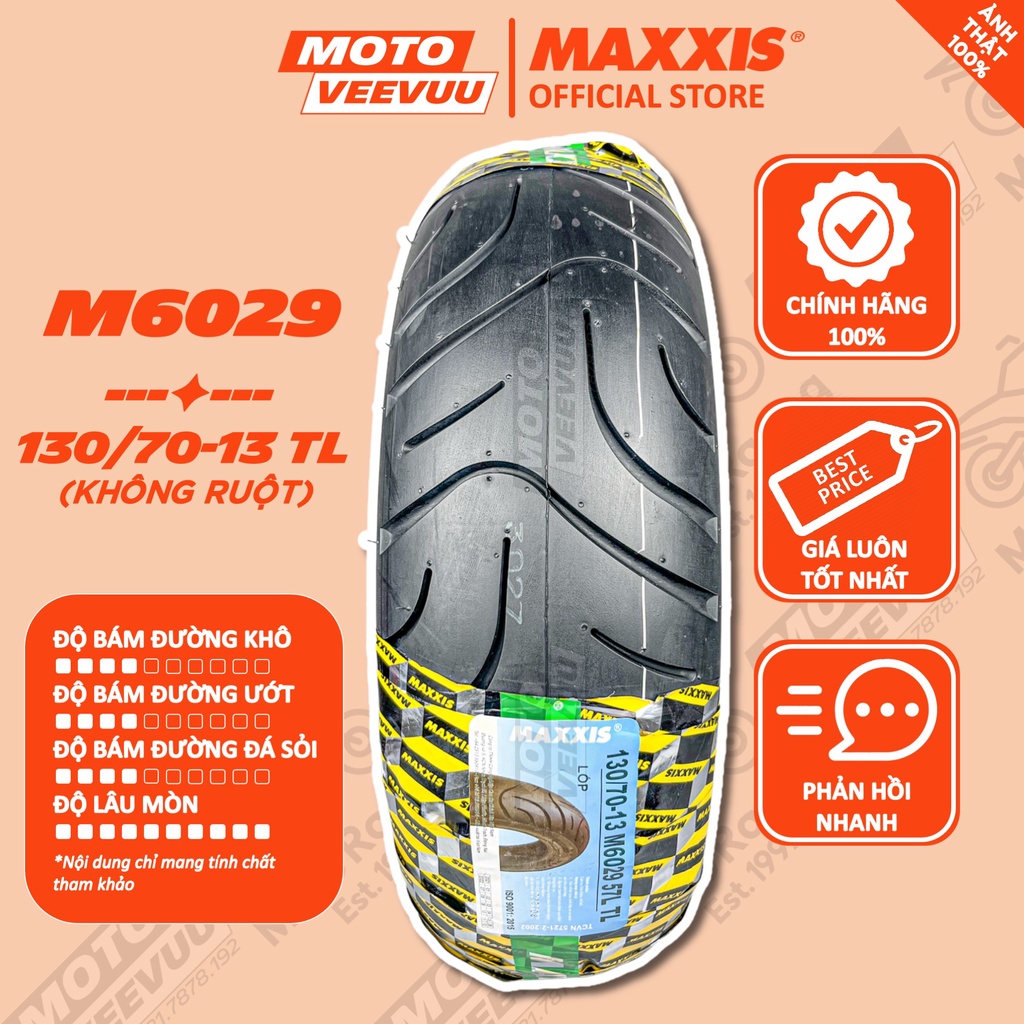 Vỏ lốp xe ga MAXXIS đủ size M 6017 6029 V6 6127 6211 6212 6002 70 80 90 ...