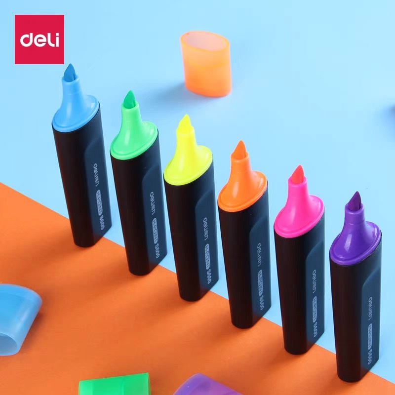 Bút Highlight Deli S600 Bút Ghi Chú Bút Nhớ Dòng 1 Đầu 1 Màu Có 4 Màu ...