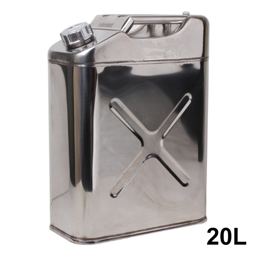 BÌNH XĂNG DỰ PHÒNG 5L, 10L, 20 LIT BẰNG INOX 304 SIÊU BỀN Sáng bóng không gỉ 20L Đựng Xăng Di ...