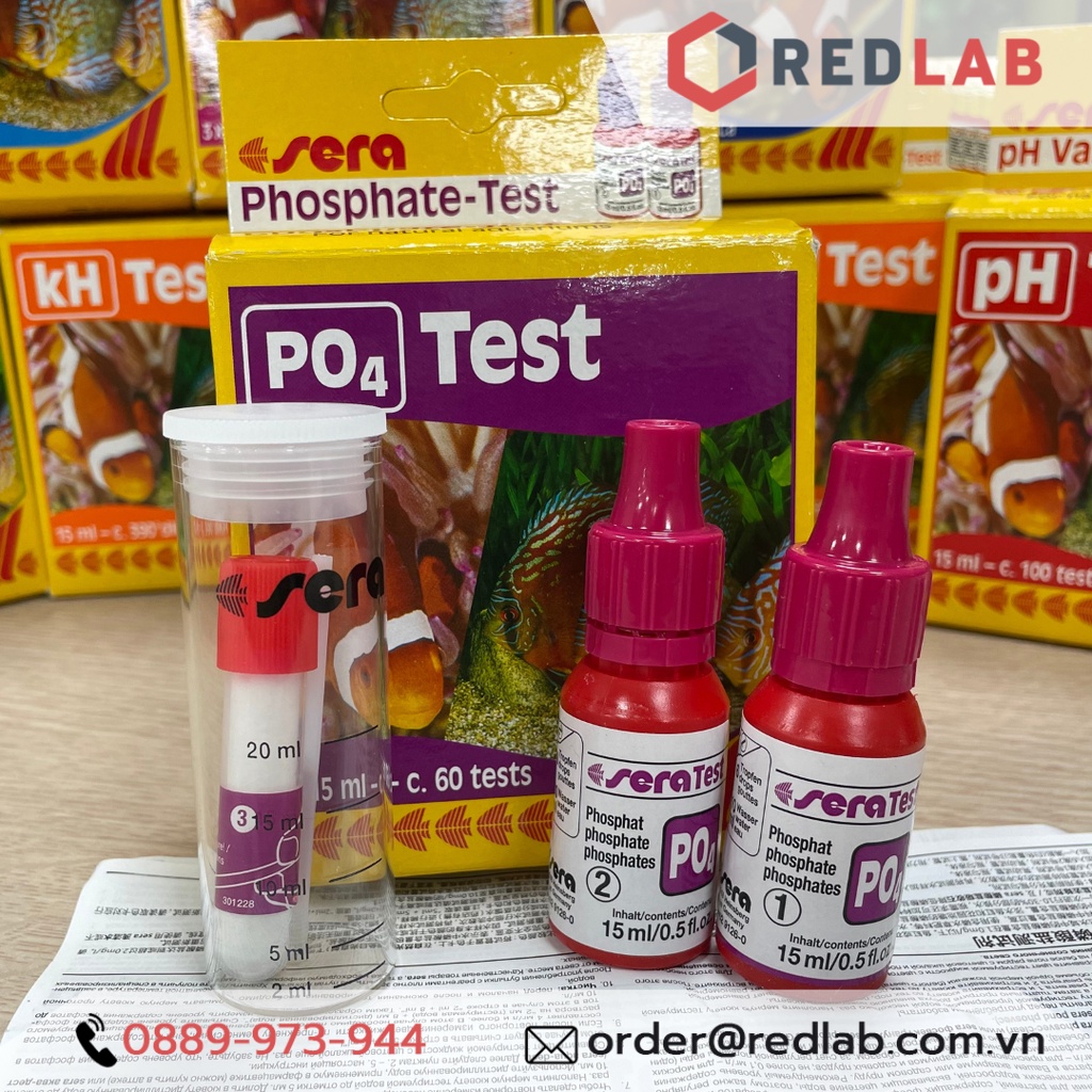 Bộ Test Sera PO4 Bộ Sera kiểm tra nhanh hàm lượng Photphat trong nước ...