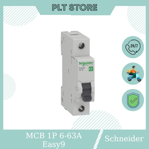 Cầu dao tự động (Aptomat), MCB Easy9 Schneider CB tép 1P, 4.5kA, 230V, C curve 6A - 63A | Shopee ...