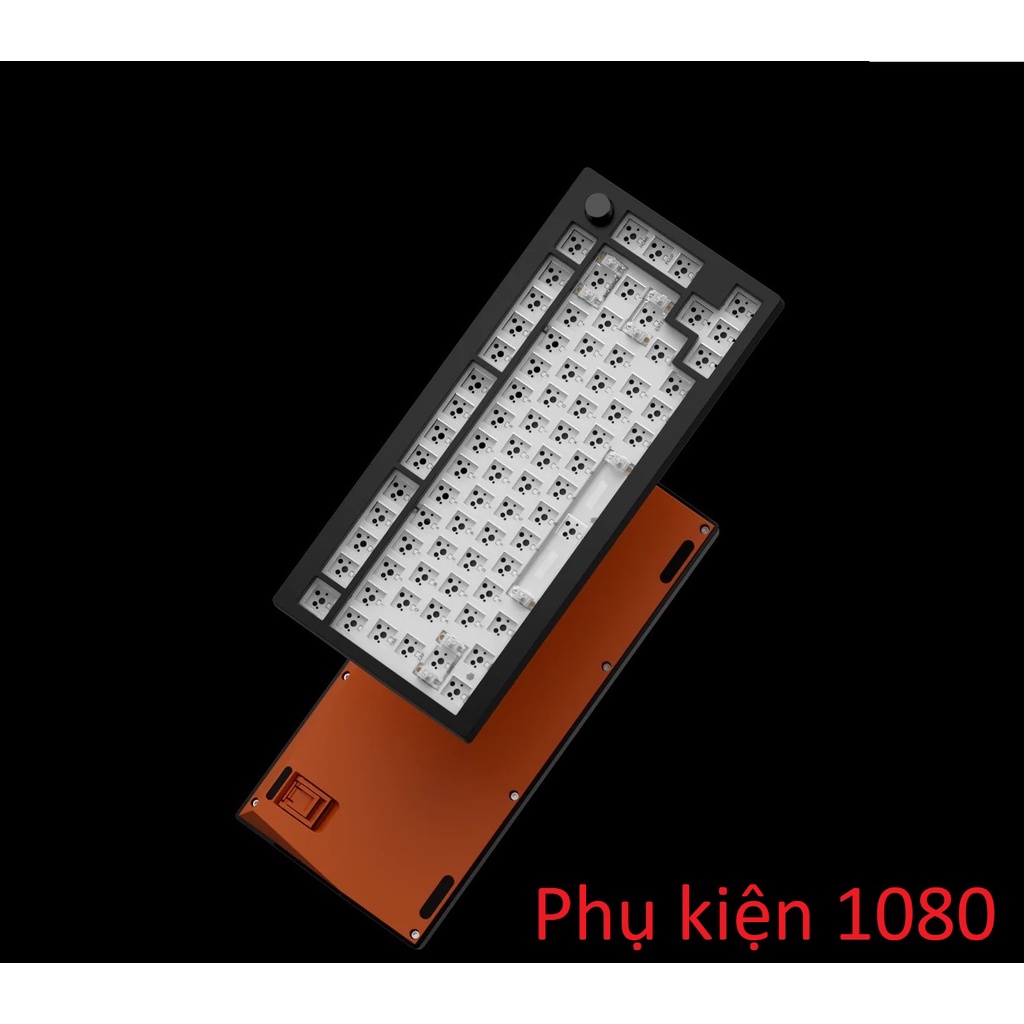 Kit bàn phím Jamesdonkey A3 mạch xuôi, Gasket mount, 3 mode kết nối, Led RGB, pin 3000mAh ...