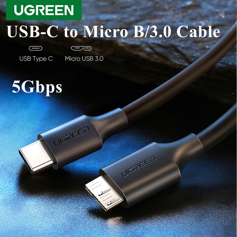Cáp Ugreen USB-C Sang Micro B 3.0 Cho Ổ Cứng HDD SSD 5Gbps | Shopee ...