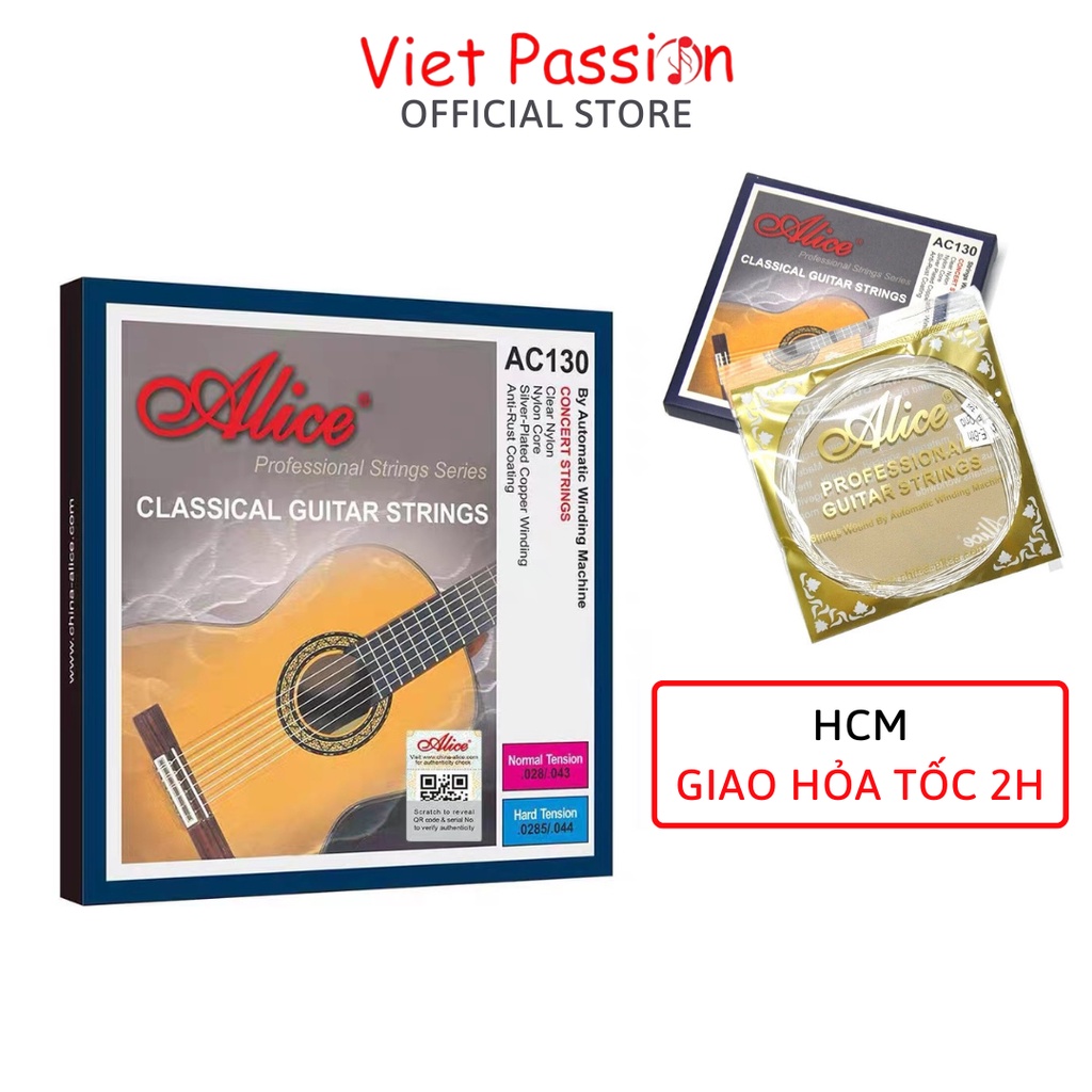 Dây đàn guitar classic Alice AC130 chính hãng dây nylon cổ điển Viet Passion HCM | Shopee Việt Nam