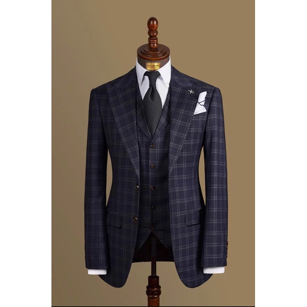 ÁO VEST NAM ADAM STORE XANH KẺ Ô AV298 | Shopee Việt Nam