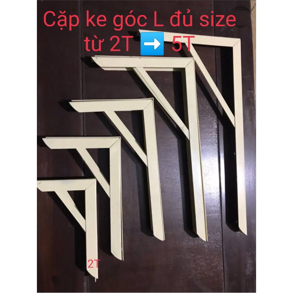 [ CẶP 2 CÁI ]Bát kệ chữ L - Ke góc kệ - Giá đỡ bắt kệ - Ke bắt tường ...
