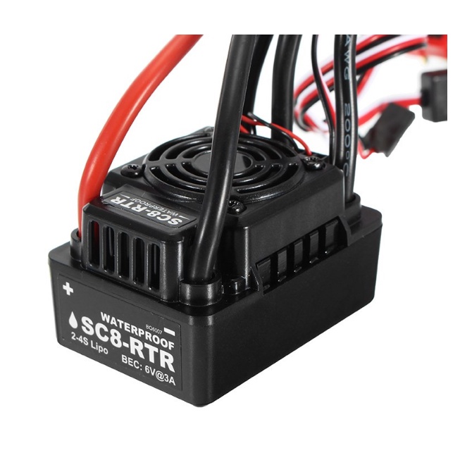 ESC brushless không chổi than Hobbywing WP SC8 RTR 120A 4s chạy 100 km ...