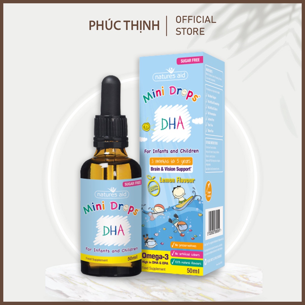 DHA Drops- Bổ Sung DHA Cho Trẻ Từ 3 Tháng Natures Aid( xanh) | Shopee ...