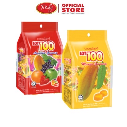 Richy Kẹo Dẻo hương trái cây Lot100 Tổng Hợp/ Xoài gói lớn 320gr. 150gr. | Shopee Việt Nam