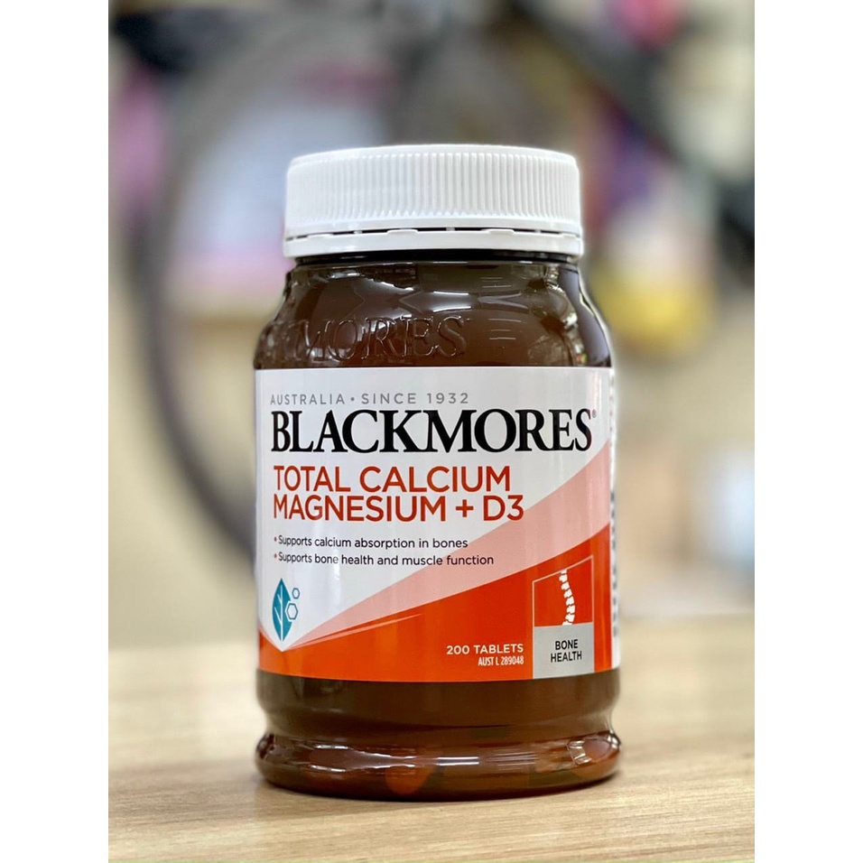 Viên uống bổ sung Canxi Total Calcium & Magnesium + D3 Blackmores, 200 ...
