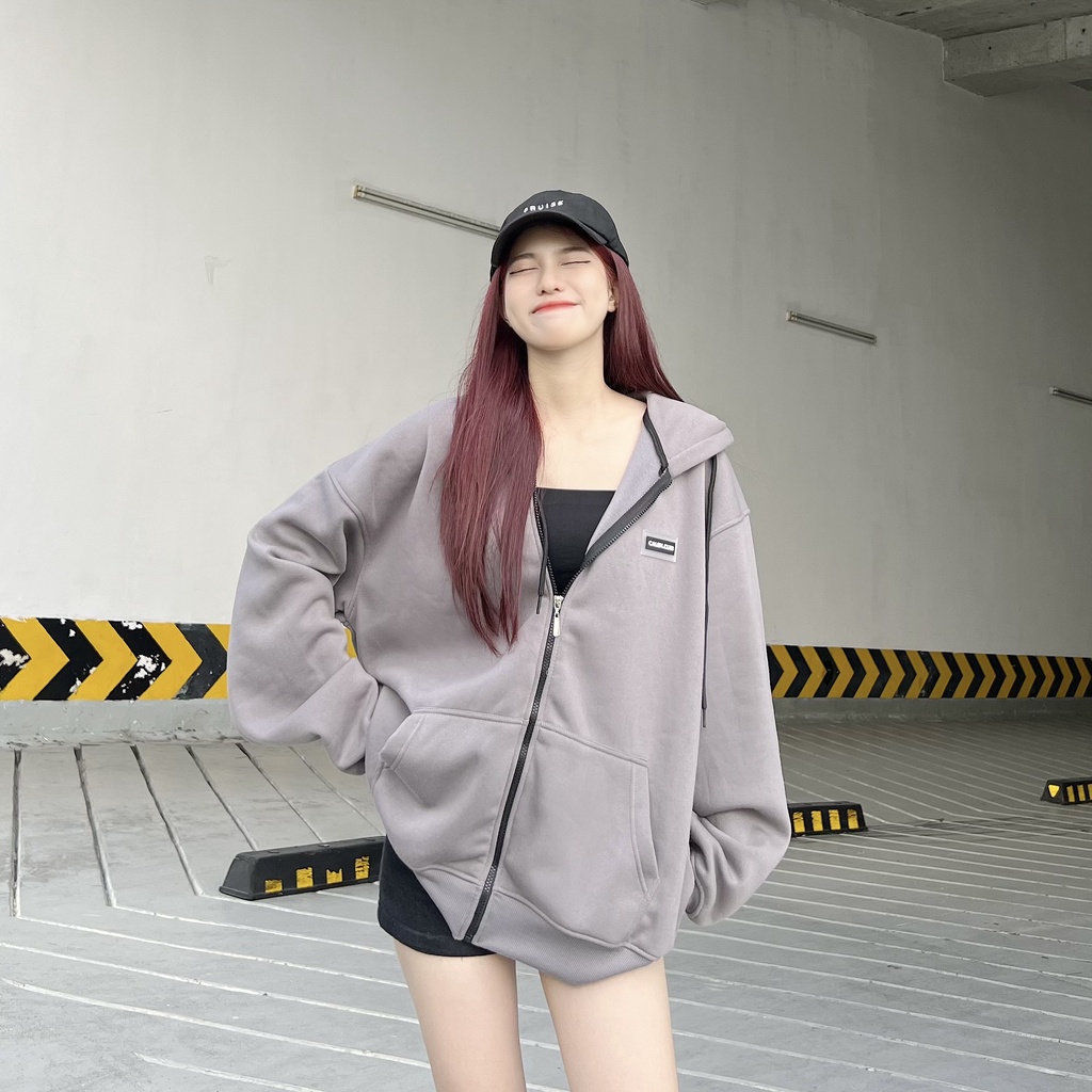 Calem Club - Áo khoác Hoodie Zip TEM SU thời trang dày dặn form rộng ...