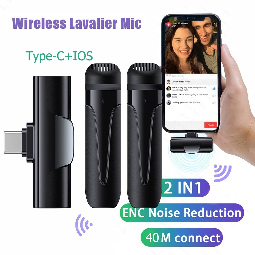 Micro thu âm không dây KINGLUCKY M16 khử tiếng ồn phù hợp phát trực ...