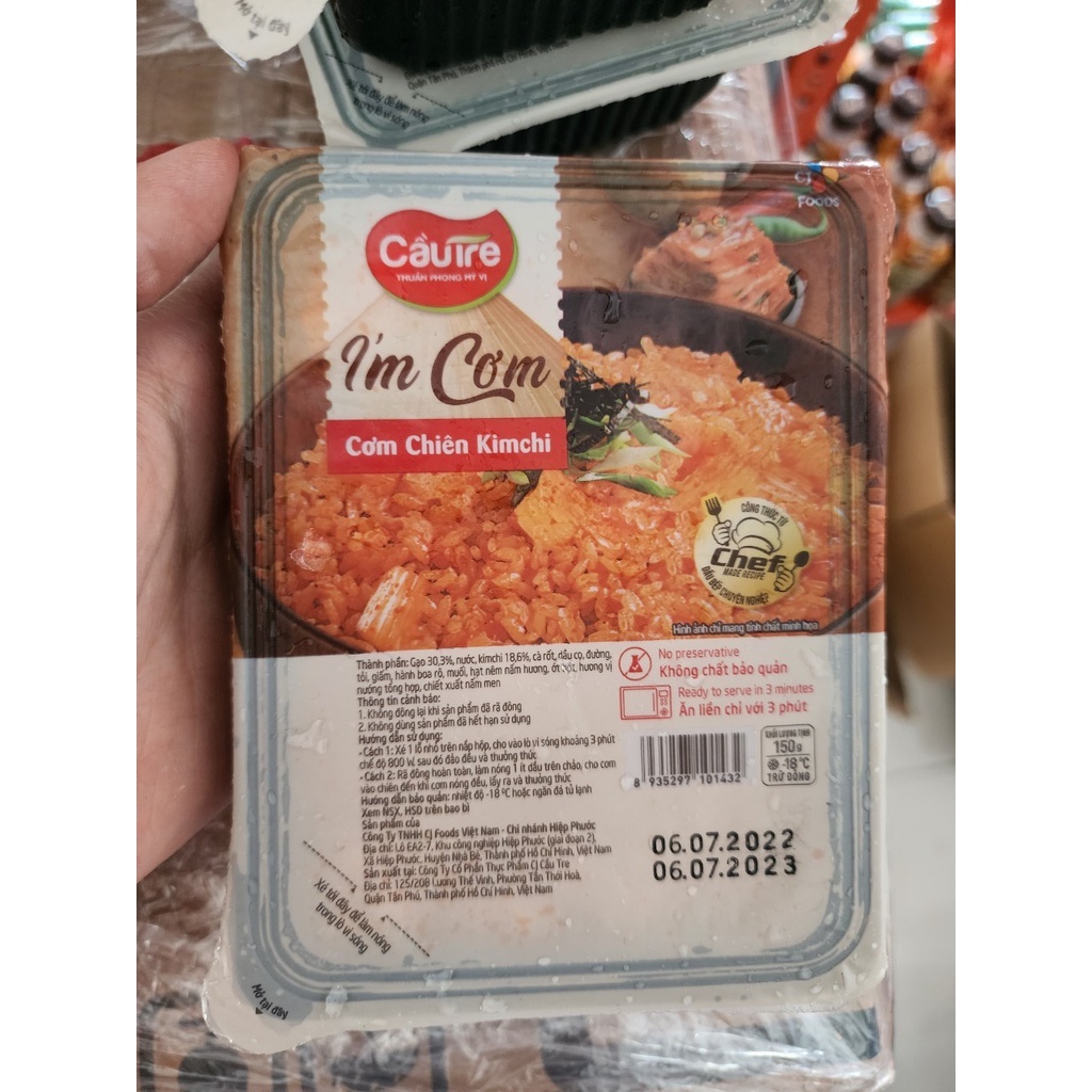 CƠM CHIÊN HẢI SẢN - CƠM CHIÊN KIM CHI (CẦU TRE HỘP 150g) | Shopee Việt Nam