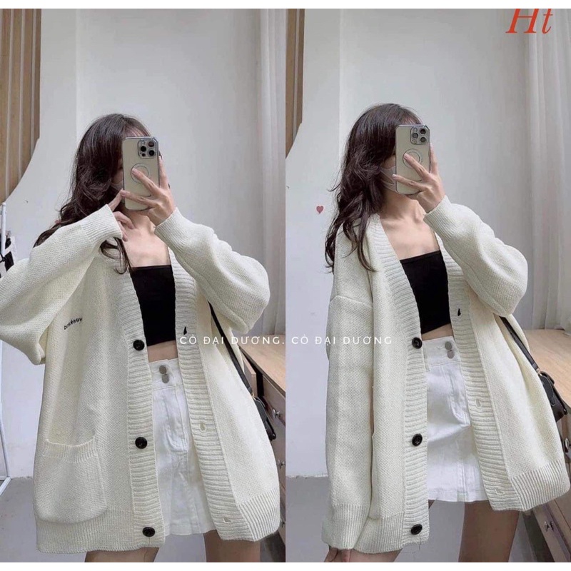 Áo cadigan Simple nỉ bông Haiphuc | Shopee Việt Nam