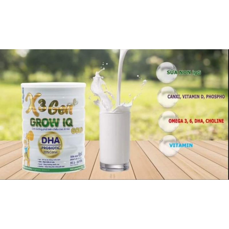 SỮA X3-GON GROW IQ PHÁT TRIỂN CHIỀU CAO, TRÍ NÃO | Shopee Việt Nam