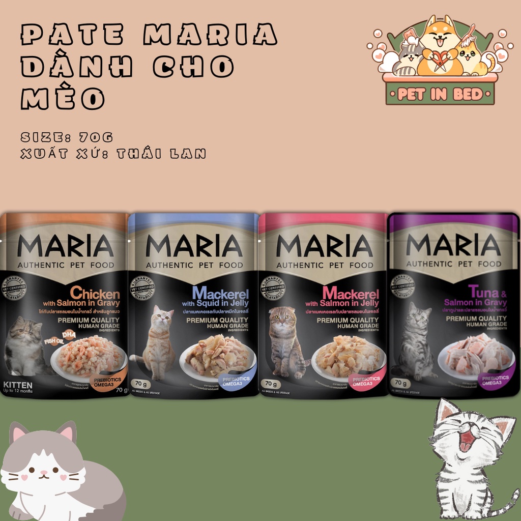 Maria (70g) / Pate Maria cao cấp dành cho mèo thịt thật | Shopee Việt Nam