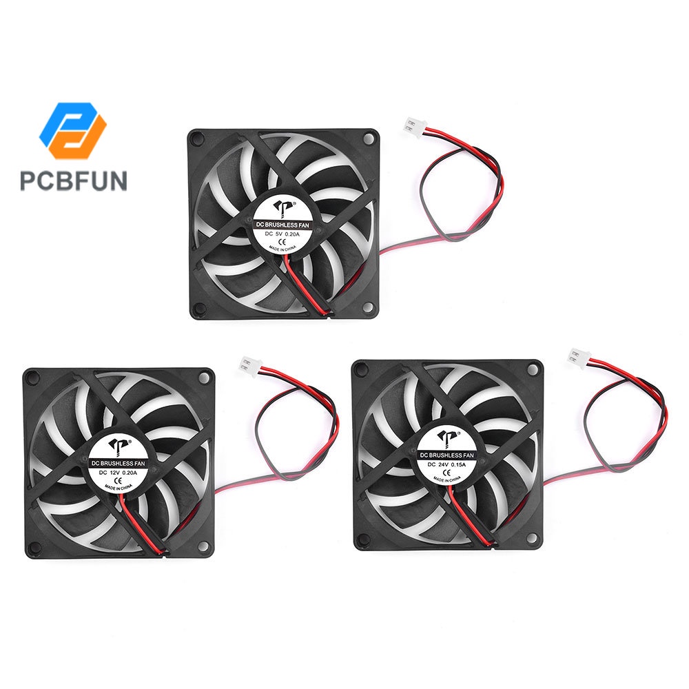 Quạt tản nhiệt Pcbfun 8010 / 8015 / 8020 / 8025 D 5 / 12 / 24V 2.4W 8cm nhỏ gọn | Shopee Việt Nam