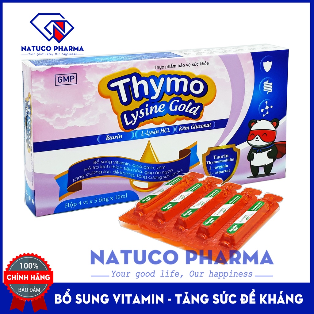 Siro giúp bé Ăn Ngon Thymo Lysine Gold - bổ sung kẽm, Taurin, Vitamin ...