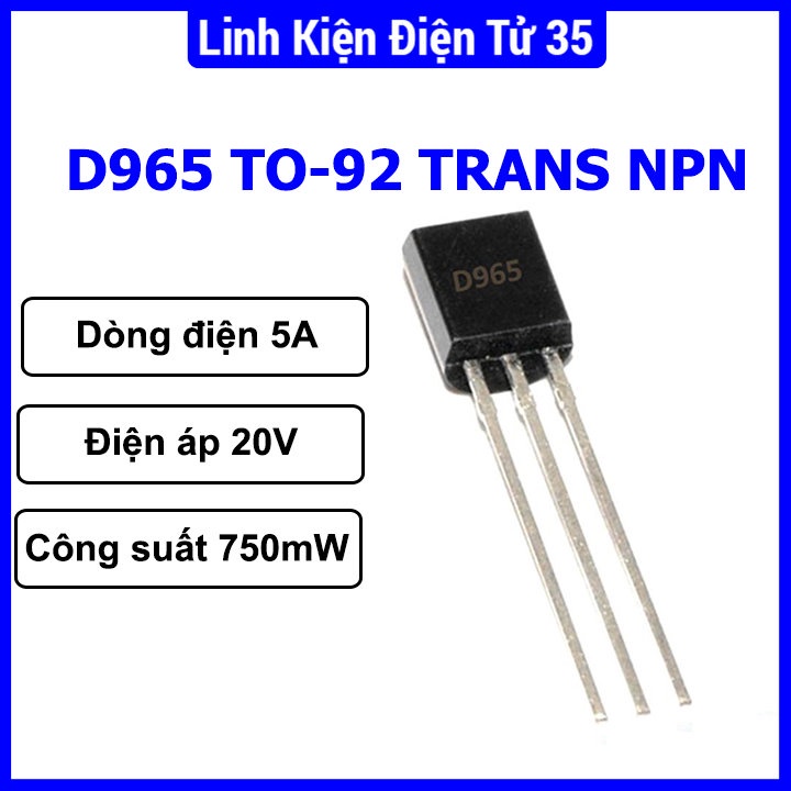 Transistor D965 TO-92 NPN 5A 20V chất lượng giá tốt | Shopee Việt Nam
