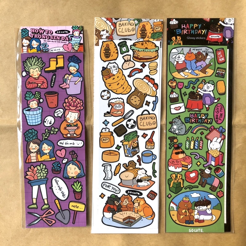 [Socute.friends] Sticker dài (ib chọn mẫu) | Shopee Việt Nam