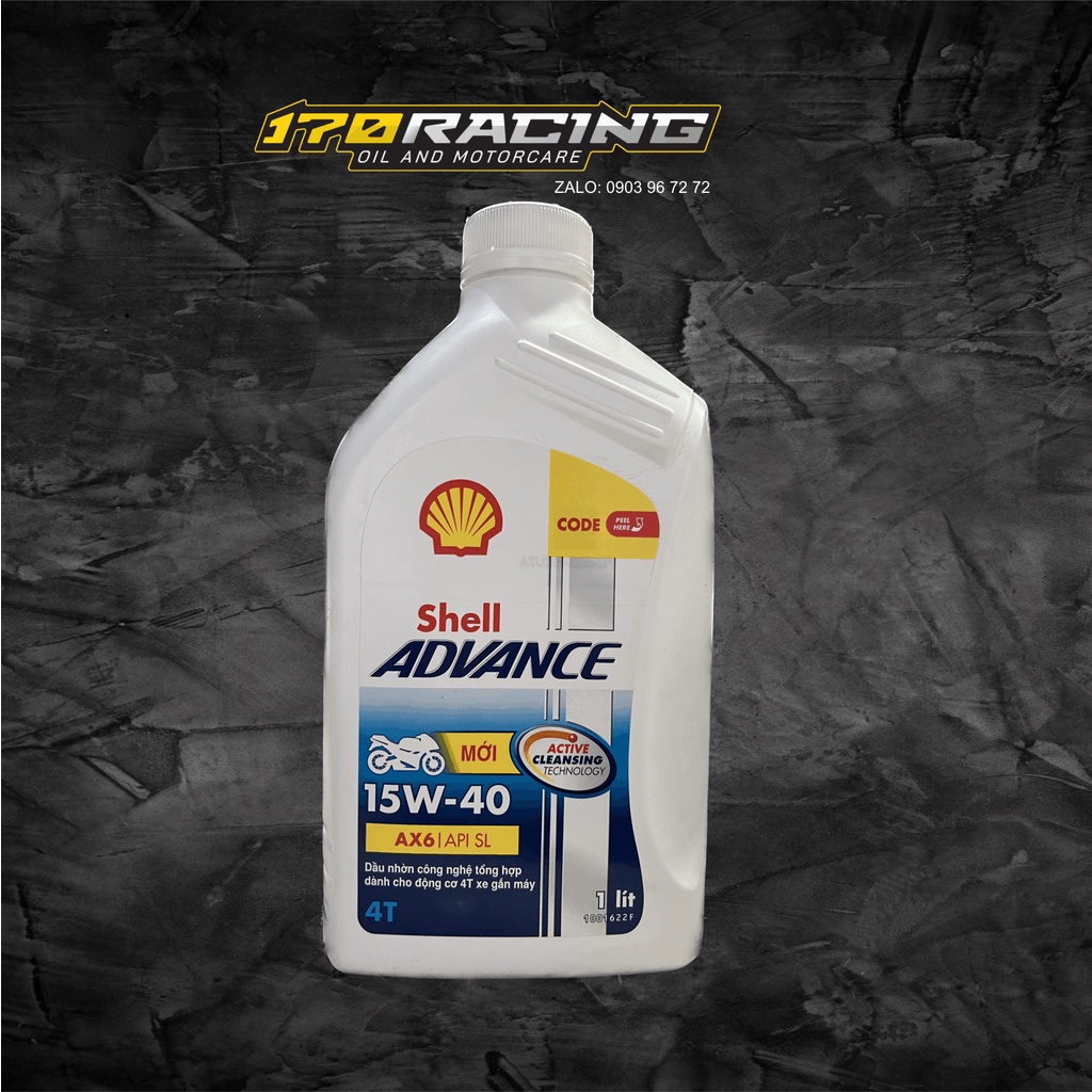 (HCM) Nhớt Xe Số SHELL ADVANCE 15W-40 AX6 | API SL Công Nghệ ACTIVE ...