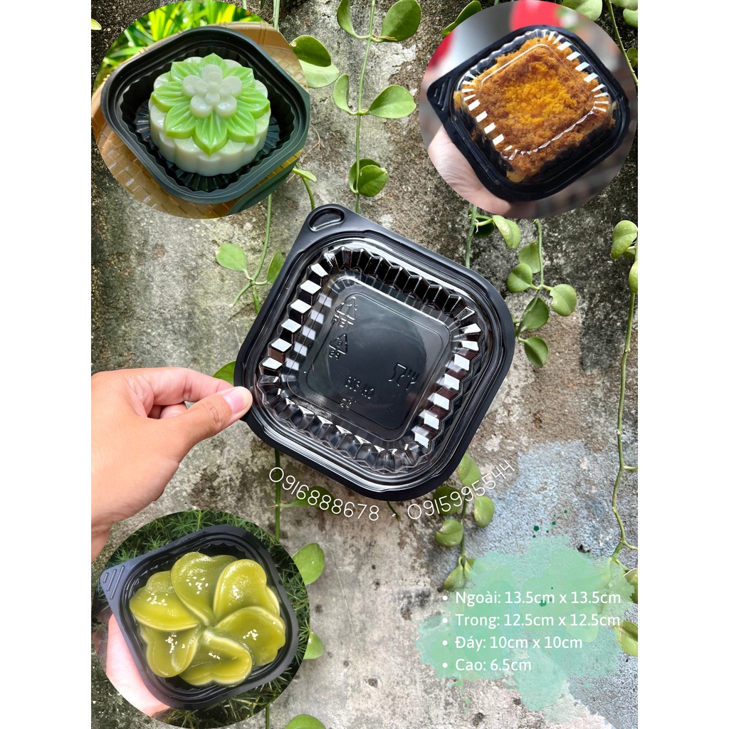 Hộp Nhựa Sushi, Hộp Nhựa Đựng Bánh Đúc, Trái Cây, Xôi ~ HT12 | CH505 (Set 50 hộp) | Shopee Việt Nam