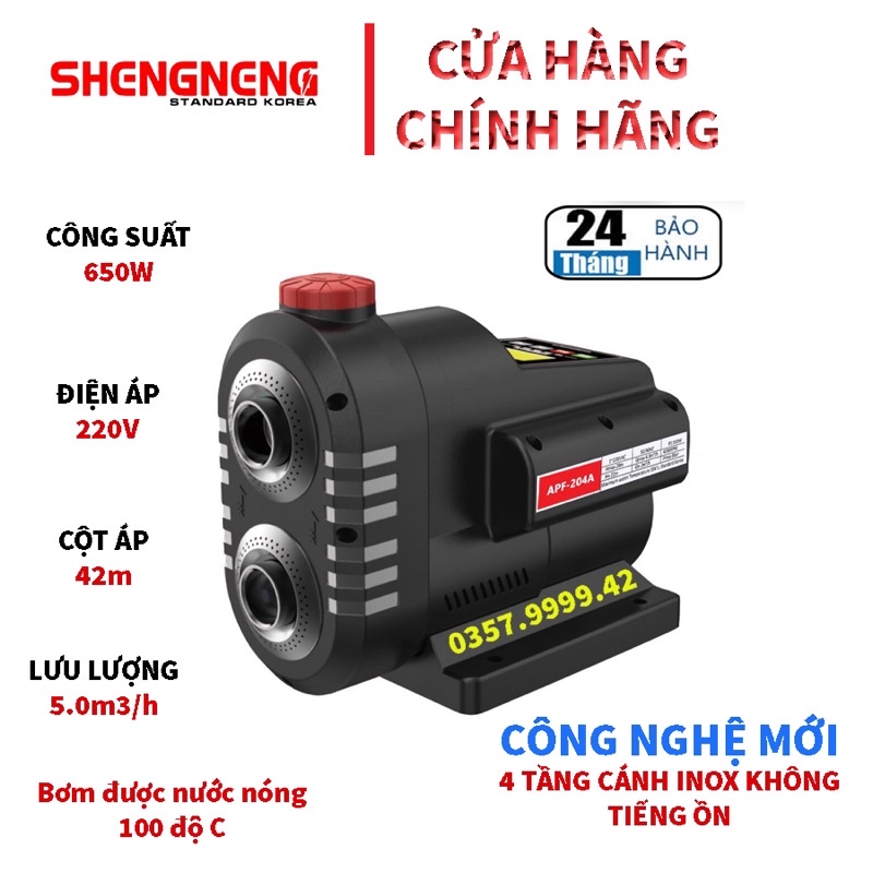 Bơm tăng áp biến tần thông minh không tiếng ồn SHENGNENG APF 204H 650w | Shopee Việt Nam