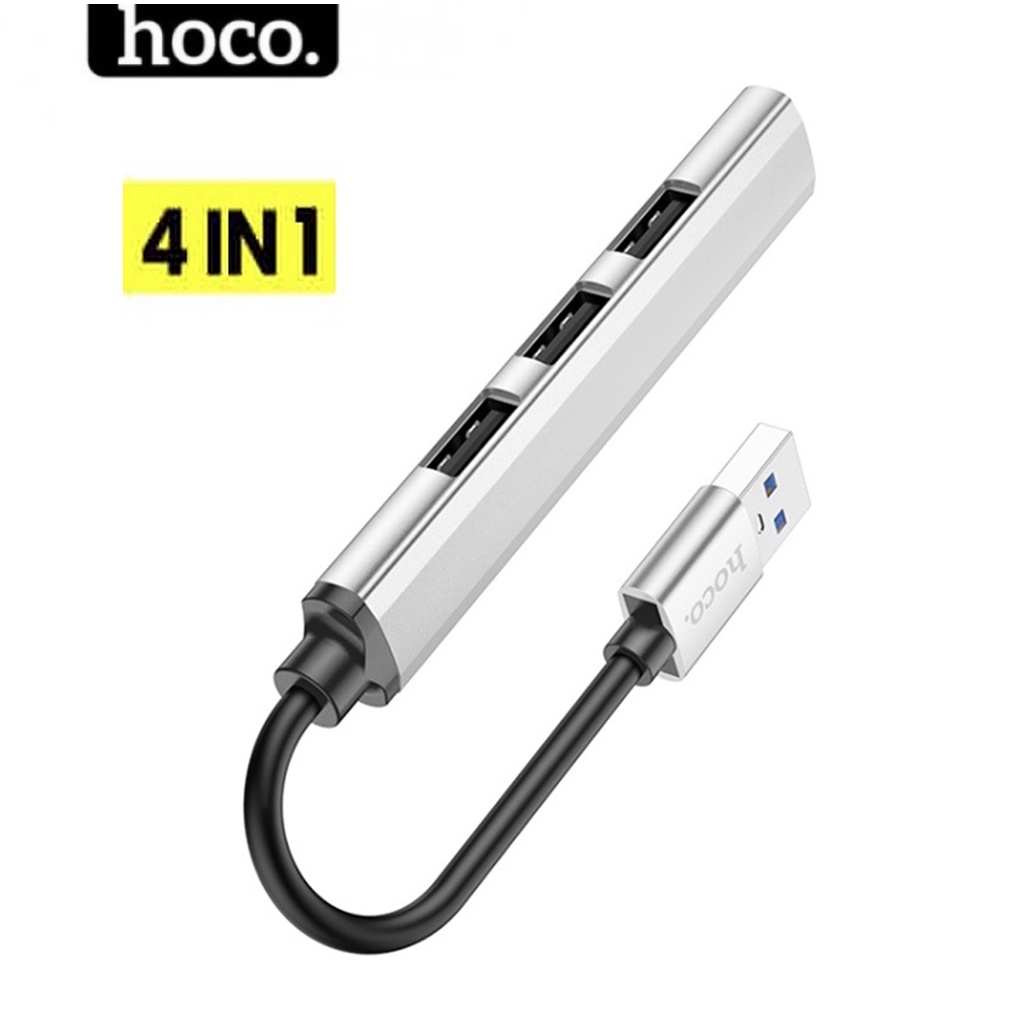Hub Hoco HB26 4in1 USB sang 4 cổng USB ( USB 3.0/ 3 USB 2.0) truyền dữ liệu tương thích Windows ...