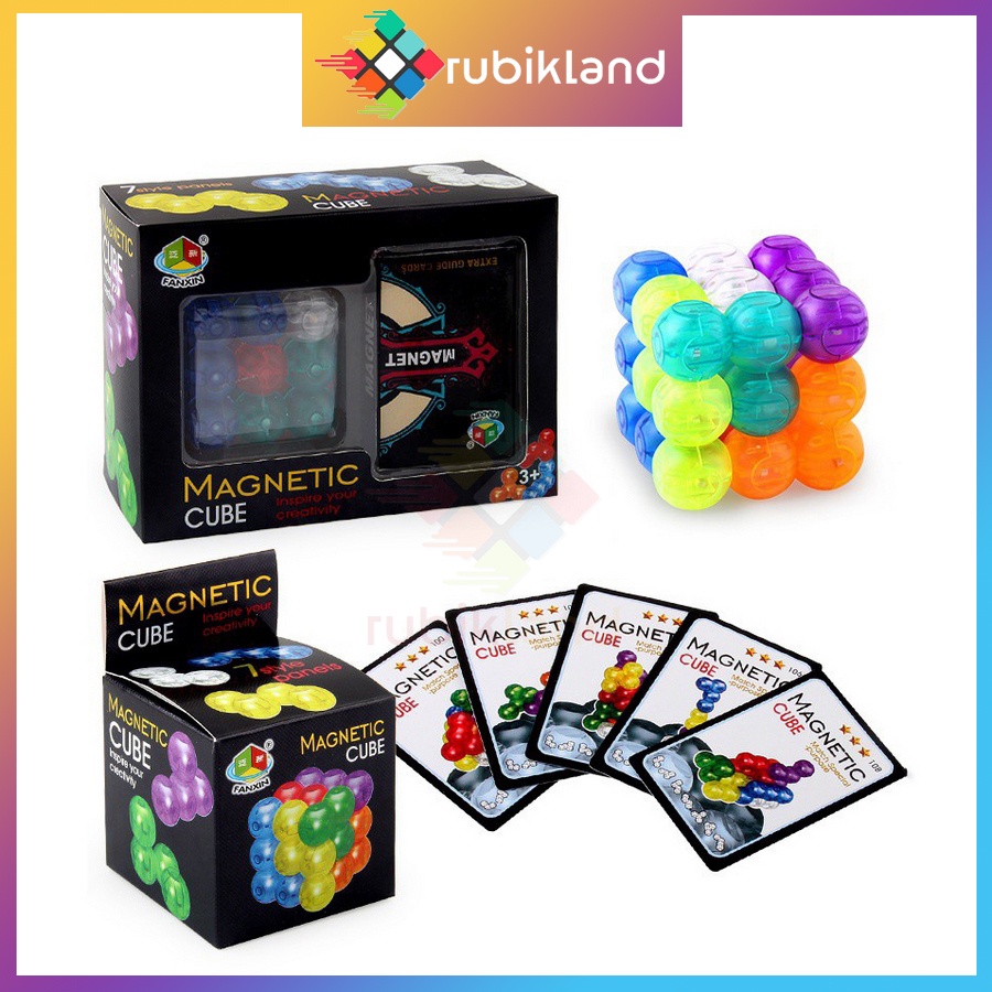Rubik FanXin DIY Round Magnetic 3x3 Block Khối Lắp Ráp Xếp Hình Ghép Đồ ...