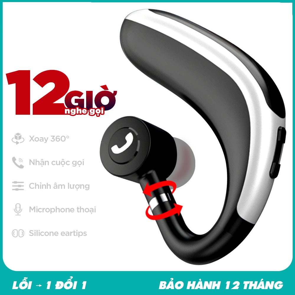 Tai nghe bluetooth không dây nhét tai xoay 360 độ bluetooth V5.0 pin ...