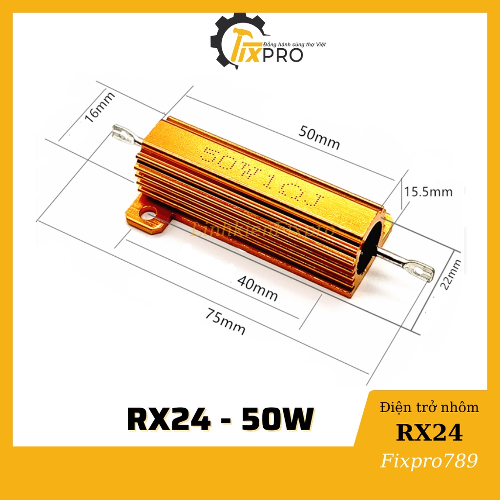 Điện trở nhôm 50W 0.2R - 910R 5% RX24-50W chất lượng tốt | Shopee Việt Nam