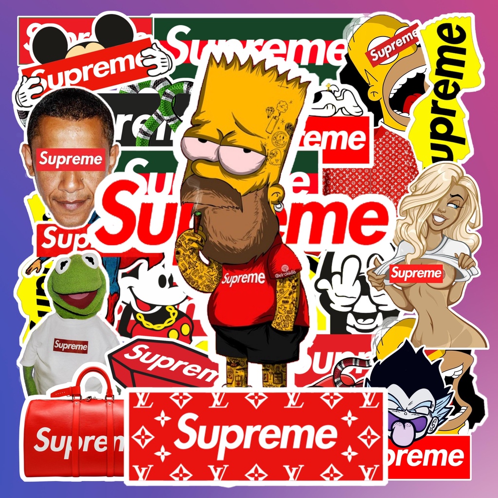 [Set 50 Cái] Sticker thương hiệu Supreme, sticker Supreme,decal,nhãn ...