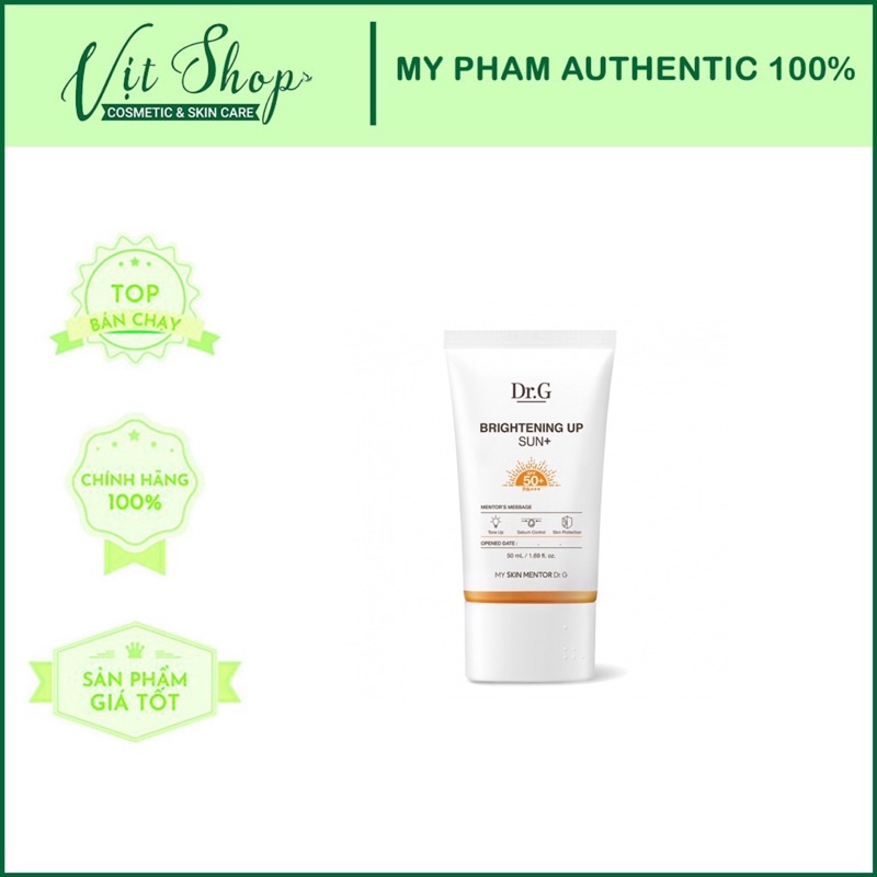 [Sẵn bill] Kem chống nắng làm sáng da Dr.G Brightening Up Sun + SPF 50+/PA++++ 50ml | Shopee ...