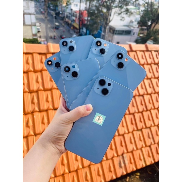 Vỏ Sườn Độ XR Lên iP14 Màu Xanh Blue Cực Đẹp (tặng nút phím+dây flash ...